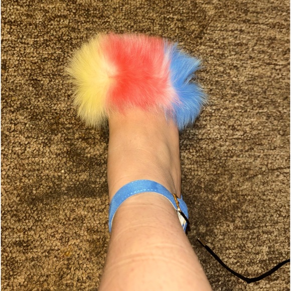 AKIRA | Shoes | Furry Chunky Platform Heels | Poshmark